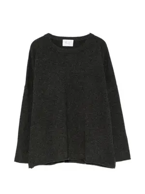 BE YOU Cashmere Crew Neck Sweater - Gray