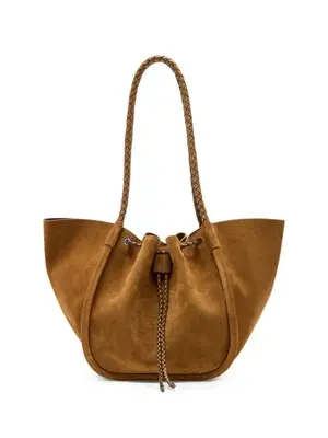 Proenza Schouler Large Suede And Braided Calf Tote - Brown