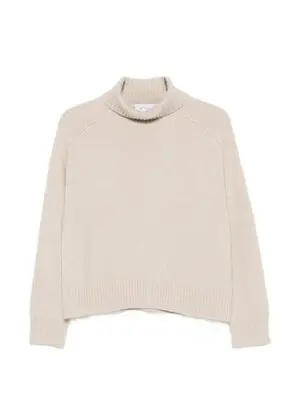 BE YOU Cashmere High Neck Sweater - White
