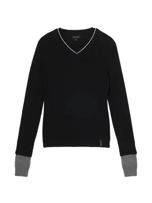 Marc Jacobs Layered V-neck Sweater - Black