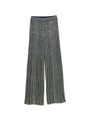 Missoni Rmbroidered Sequin Trousers - Blue