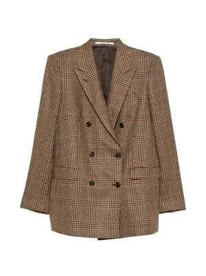Tagliatore Jasmine Checked Double-breasted Wool And Cashmere Jacket
