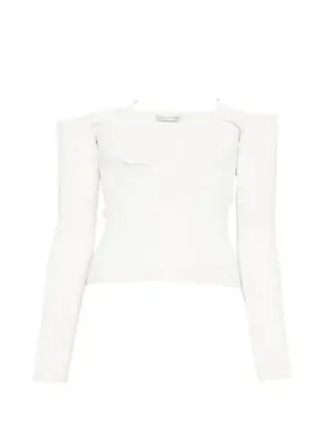 Christopher Esber Odessa Arced Knit Top - White