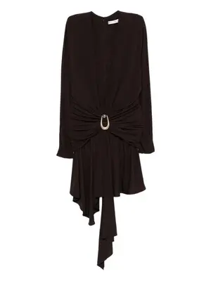 Christopher Esber Stone Pin Scarf Drape Mini Dress