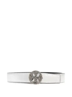 Tory Burch Metallic Leather Miller Belt - Black