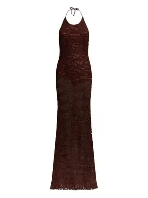 Etro Crochet Maxi Dress - Brown