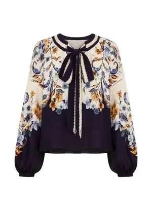 Farm Rio Printed Silk-like Tunic