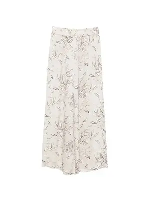 Peserico Floral Print Trousers - Beige