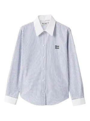 Miu Miu Striped Cotton Shirt