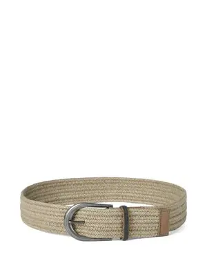 Brunello Cucinelli Brunello Cucinelli Woven Belt Beige