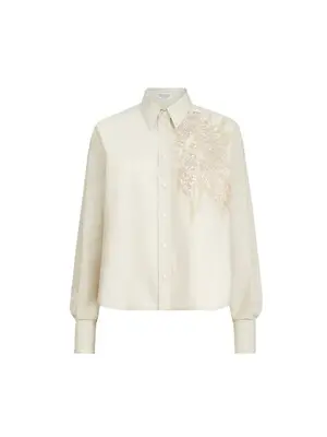 Brunello Cucinelli Flora Applique Shirt