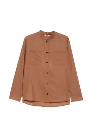 Herno Wool Mandarin Collar Shirt