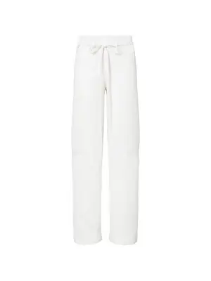 Tory Burch Cotton Cargo Trousers - White