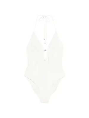 Tory Burch Tie Back One Piece Swimsuit - White