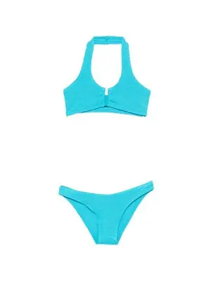 Bond Eye Crinkle Bikini Set - Light Blue