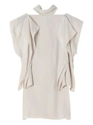 LANVIN Pleated Sleeveless Top - Beige
