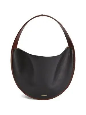JIL SANDER Two Tone Hobo Bag - Black