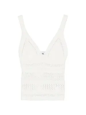 Alpha Studio Crochet Top - White