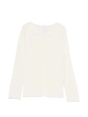 BE YOU Round Neck Sweater - White