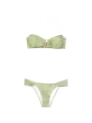 LENNY NIEMEYER Labyrinth Drop Bandeau Draped Bikini