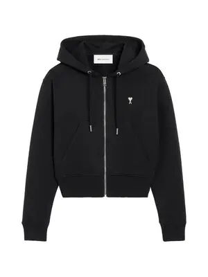 AMI Paris Adc Zip Hoody - Black