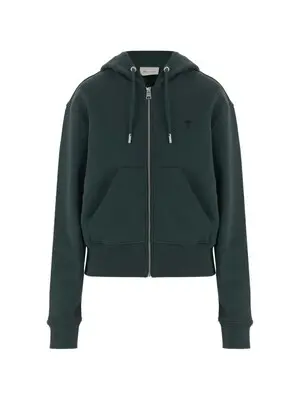 AMI Paris Adc Zip Hoody - Green