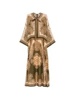 Zimmermann Mahon Silk Kaftan Dress