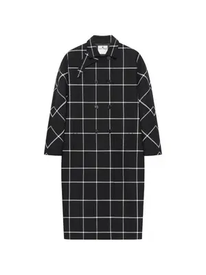 COURREGES Checked Oversized Tailored Coat
