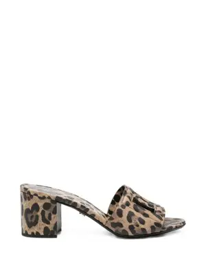 Dolce & Gabbana Leopard Print Sandal - Brown