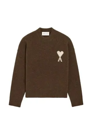 AMI Paris Adc Sweater - Brown