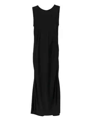 Another Tomorrow Bias Cut Cowl Back Dress