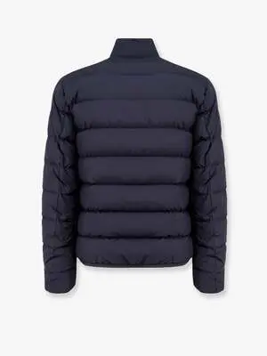 Moncler Baudinet Down Jacket With Iconic Patch - Blue