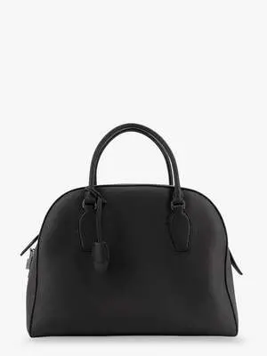 THE ROW India 12 Hammered Leather Handbag - Black