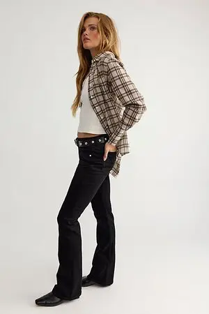 EB DENIM Maria Slim Low-rise Bootcut Jeans - Noir