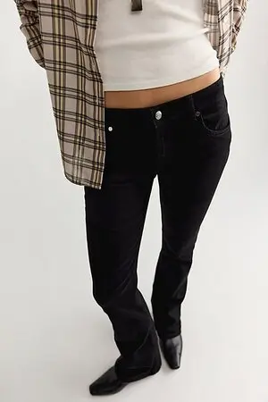 EB DENIM Maria Slim Low-rise Bootcut Jeans - Noir