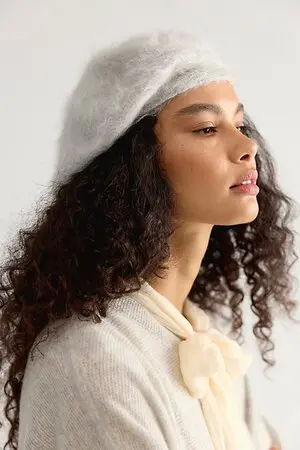 Free People Chic Cashmere Beret - Grey