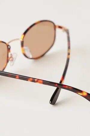 Free People Come Around Round Sunglasses