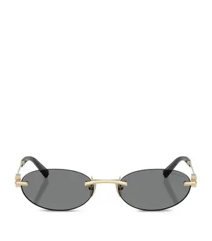 Tiffany & Co. Metal Tf3119d Oval Sunglasses - Gold