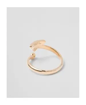 Prada Eternal Gold Contrarié Ring In Gold With Diamonds