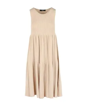 Max Mara Round-necked Horn Dress - Nude