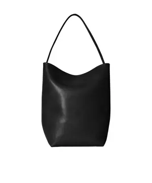 THE ROW Park Slouchy Leather Tote Bag - Black
