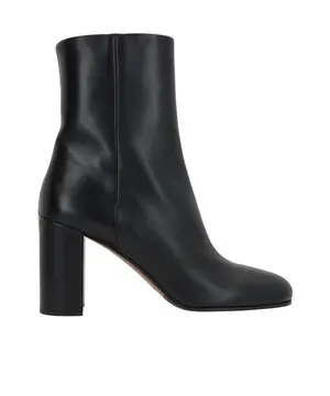Prada Triangle-logo High-heeled Boots - Black