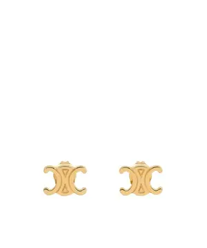 Celine Triomphe Studs In Brass With Gold Finish