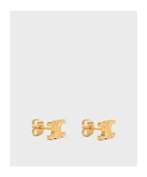 Celine Triomphe Studs In Brass With Gold Finish