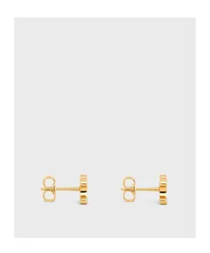 Celine Triomphe Studs In Brass With Gold Finish