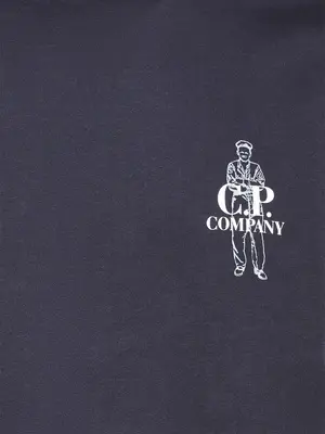 C.P. COMPANY Logo Embroidered Crewneck T-shirt - Black