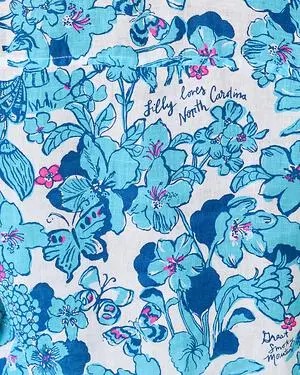 Lilly Pulitzer® Sea View Linen Button Down Shirt - Blue