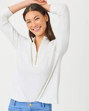 Lilly Pulitzer® Ashlee Half-zip Pullover - White