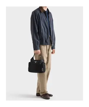 Prada Re-nylon And Saffiano Leather Shoulder Bag