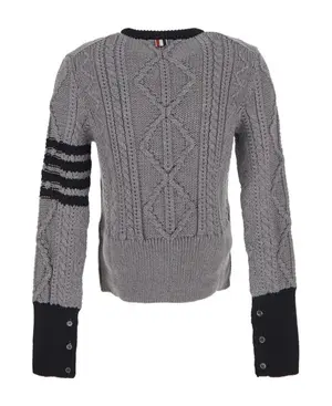 Thom Browne Signature 4-bar Stripe Crewneck Pullover